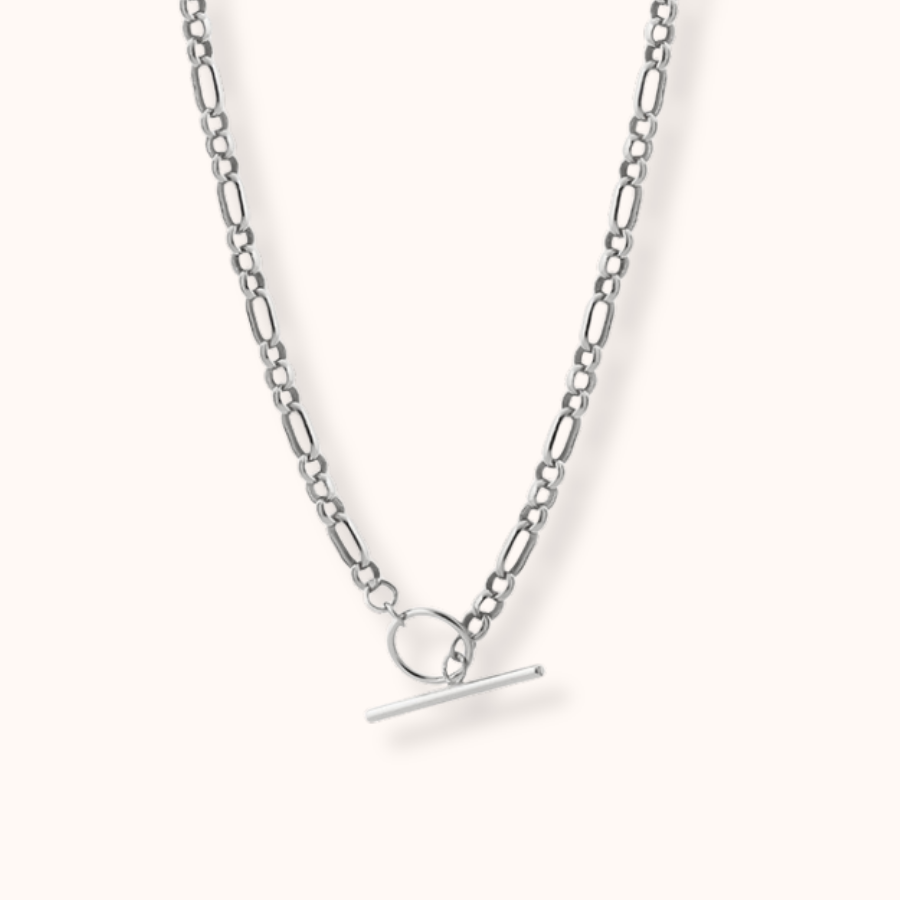 Toggle Necklace - Gold & Silver T Bar Necklace - Tomm Jewellery UK